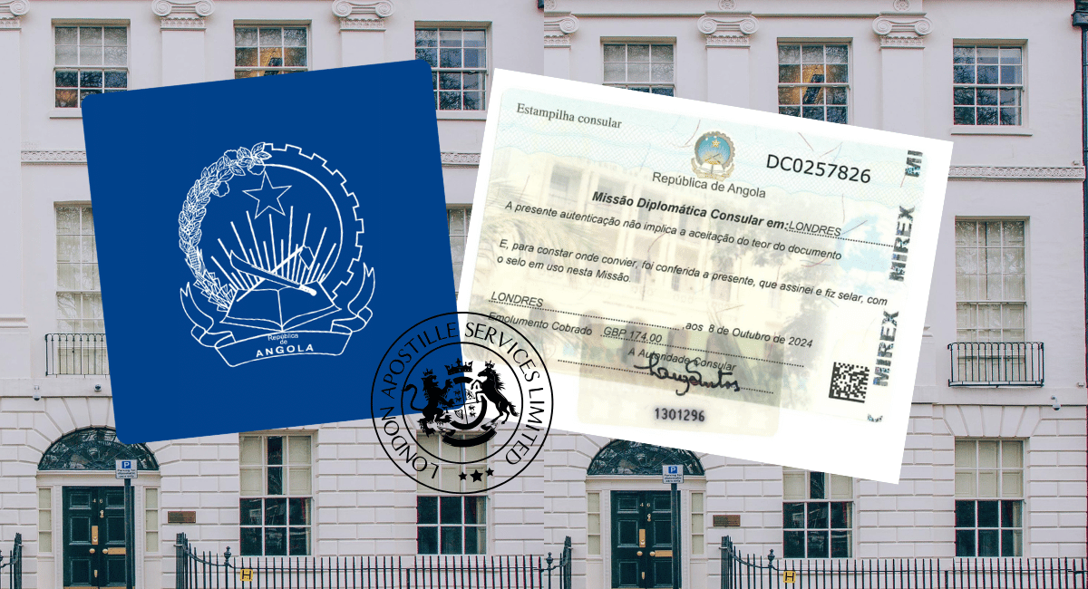 Angola Attestation - by the Angola Consulate London 2025
